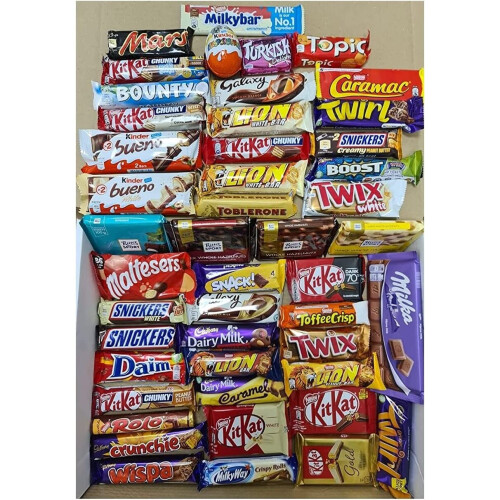 Selection Of Delicious Mix Chocolate Bars Packed With 50 Chocolates on ...