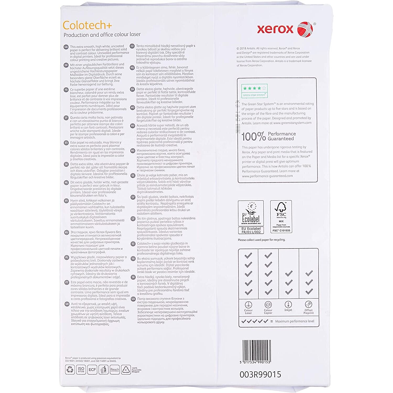 Xerox Colotech+ Premium White Paper 160gsm A3 Ream of 250 Sheets on OnBuy
