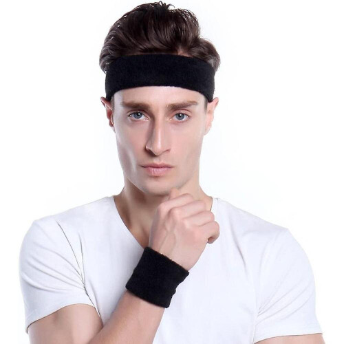 3pack Sweatbands Sports Headband For Men Women Moisture Wicking