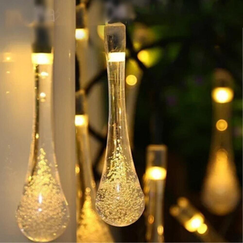 Solar String Lights, 8 Modes Solar Teardrop String Lights - 30 Led 21 ...