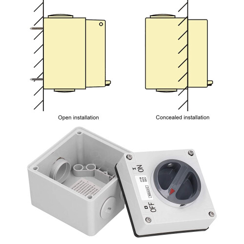Waterproof Switch 500V Outdoor Power Isolator On‑Off Switch Dustproof ...