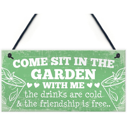 Red Ocean Come Sit Shabby Chic Wall Signs Garden Sign Shed Plaques