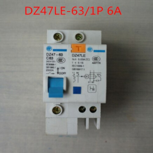 DZ47LE 6A earth leakage circuit breaker 1P C6 230V earth leakage prote on OnBuy