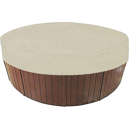 QPY Round Hot Tub Cover, Waterproof Weather Resistant SPA Hot Tub ...