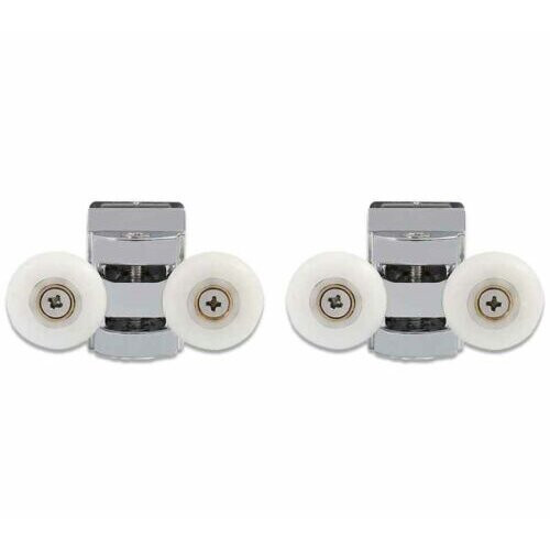 2 X Twin Shower Screen Door ROLLERS/Runners/Wheels/Pulleys 23mm Dia on ...