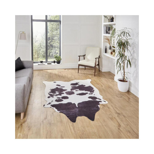 Cow Print Rug- 130cm x 155cm on OnBuy