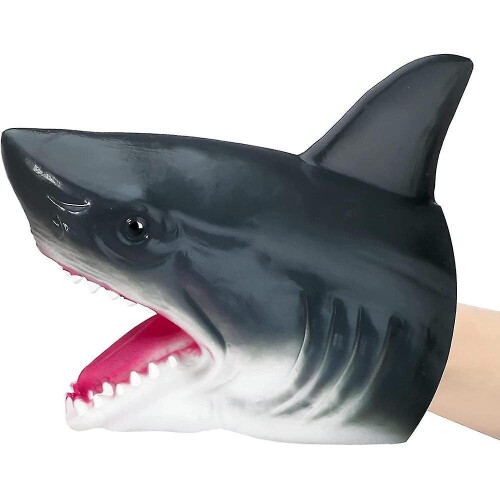 Shark Puppets Soft Rubber White Shark Head Realistic Hand Puppets on OnBuy