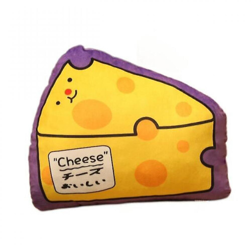 40cm Cute Cartoon Snacks Pillow Lifelike Cheese Plush Toy Room Decor ...