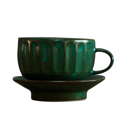 Ceramic Coffee Cup And Saucer Vintage Roman Columns Pottery Coffee Cup ...