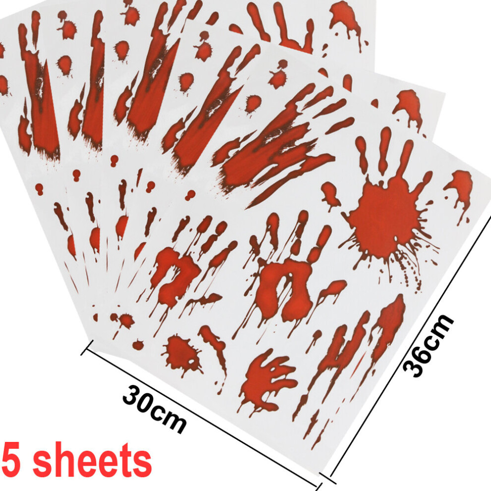 Time to Sparkle Halloween Stickers Blood Handprints New Horror ...