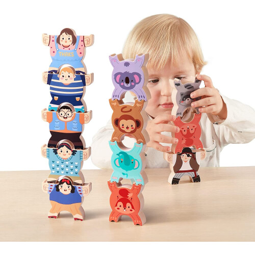tumama Balance Blocks for Kids Stacking Animals Figures Building Blocks ...