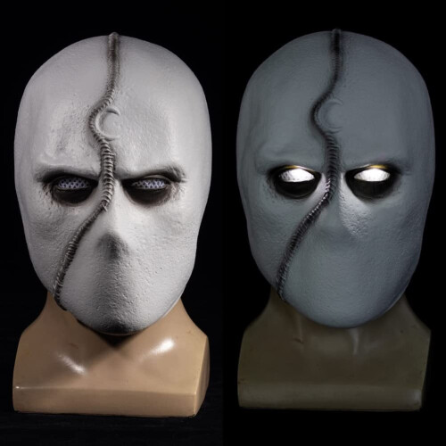 Halloween Moon Knight Glowing Mask Headgear Moon Knight Latex Mask UK ...
