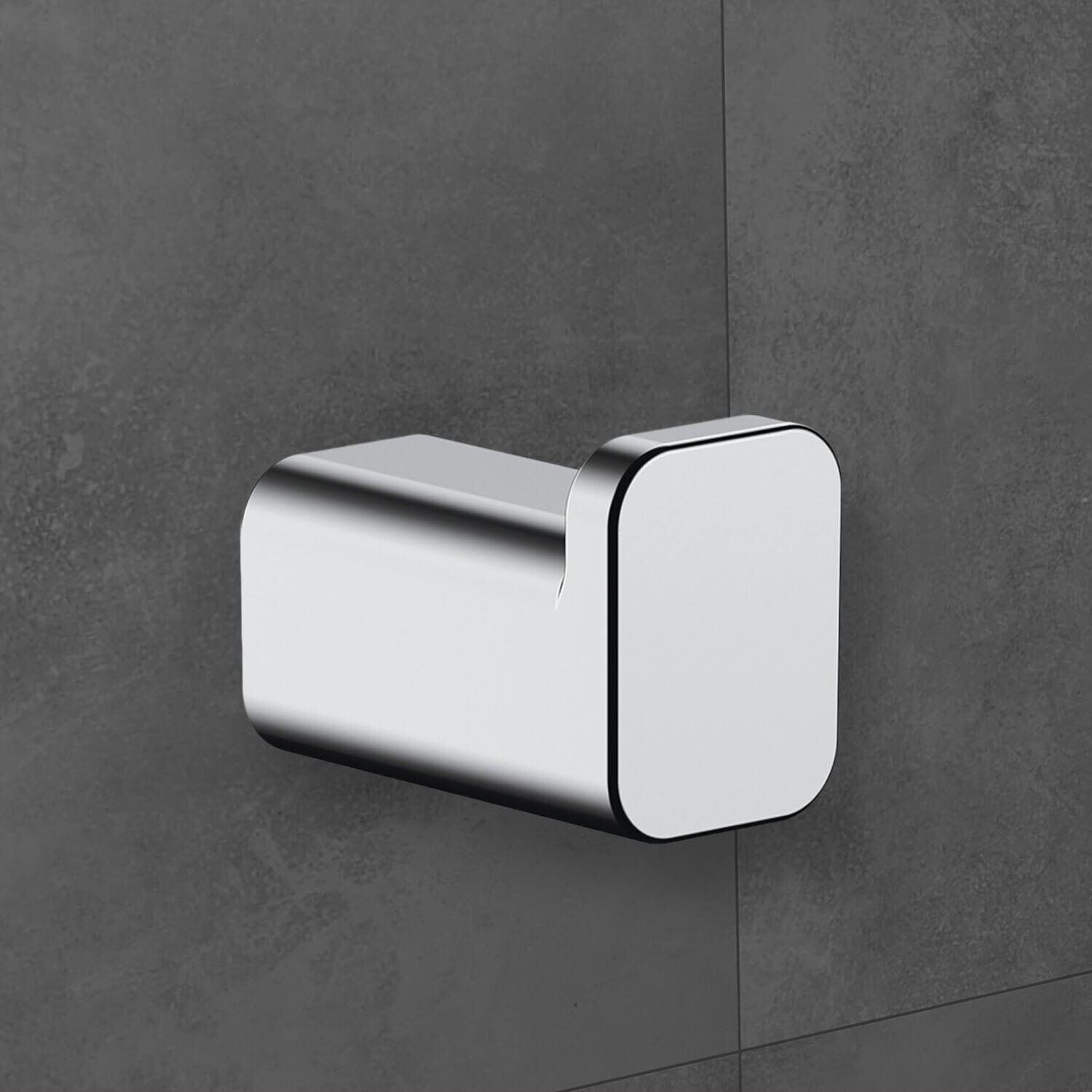hansgrohe AddStoris Single Robe Hook Chrome Bathroom Modern Wall Mount ...