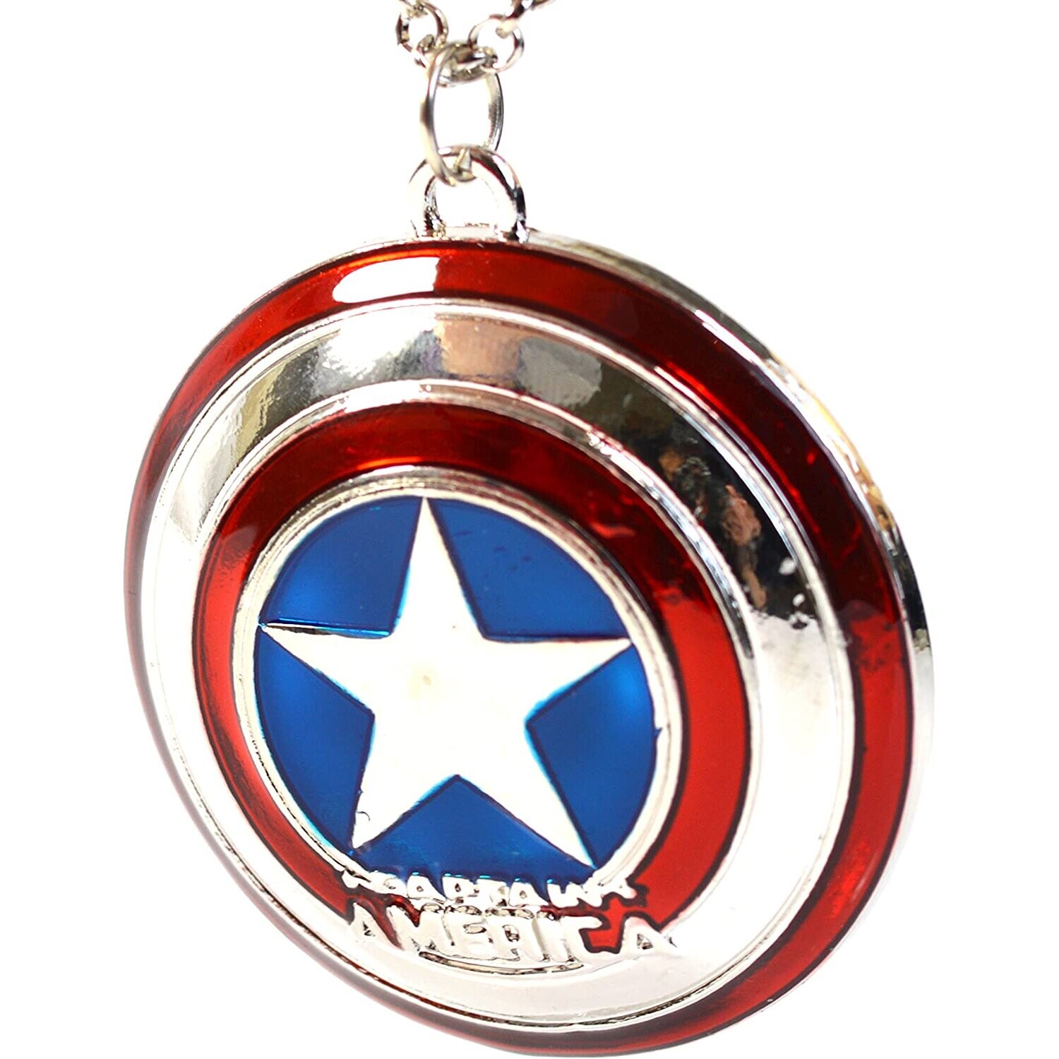 Beaux Bijoux Marvel Captain America Star Shield Pendant - The Avengers ...