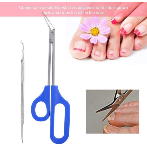 Long Handled Toenail Scissors Clippers Perfect For Thick Toe Nails Easy ...