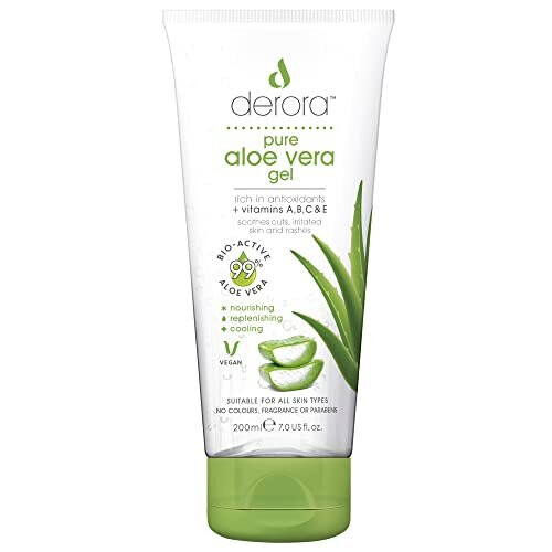 Derora Aloe Vera Gel - 200ml | Contains 100% Pure, Organic & Natural Bio Active Aloe Ingredients ...