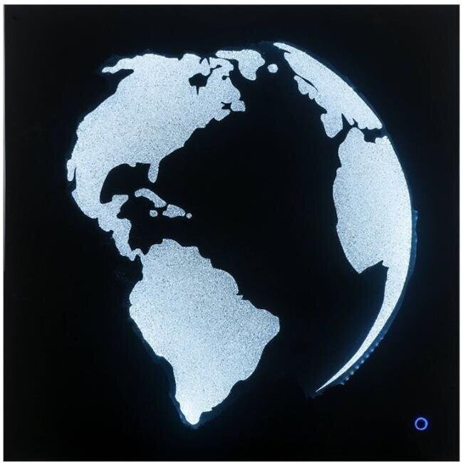 ACME Furniture 97718 39 x 39 in. Adamas Wall Art with LED, Smoky Glass ...