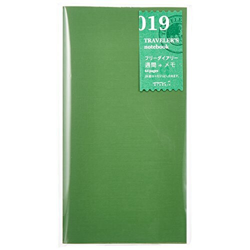 1 X Midori Travelers Notebook (Refill 019) Free Diary Weekly and Memo ...
