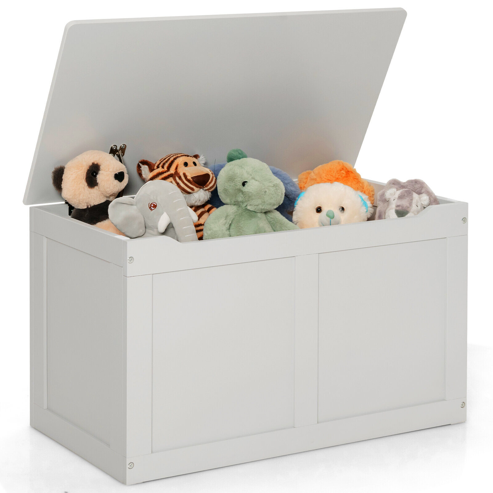 Kid's Toy Box Large Storage Organizer with Safety Hinged Lid 3-12Years ...