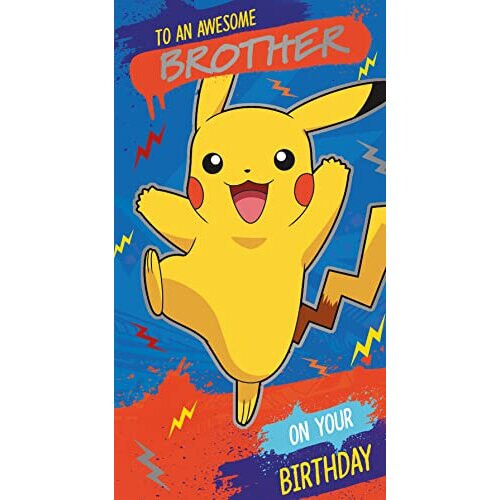 Brother Birthday Card, Pokemon Brother Birthday Card, Brother Birthday ...