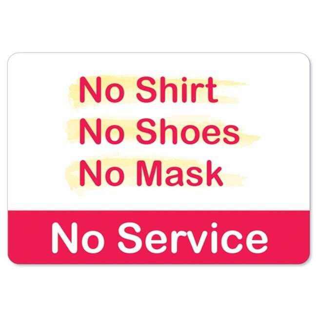 SignMission OS-NS-D-35-25351 Public Safety Sign - No Shirt No Shoes No ...