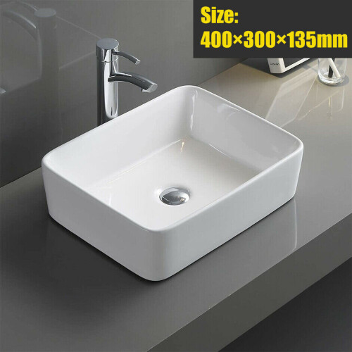 Cloakroom Bathroom Basin Sink Hand Wash Ceramic Counter Top White ...