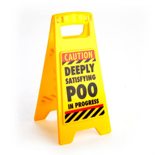 Desk Warning Sign (Poo In Progress) on OnBuy