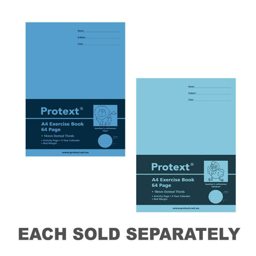 Protext Exercise Book 64 Pages with Dotted Line (A4) on OnBuy