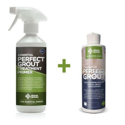 (Sandstone, 500ML Primer + 237ML Perfect Grout x 2) Recolour, Renew And ...