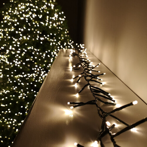 2000 LED (25m) Premier Cluster Christmas Tree Lights with Timer - Warm ...