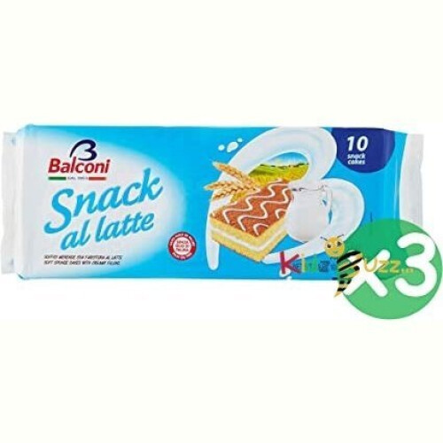 3x Balconi Snack al latte 280g Sponge Fingers with Milk Cream Filling ...