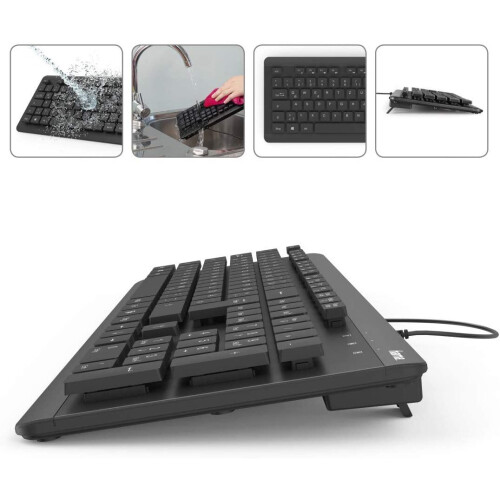 Hama Washable keyboard (waterproof hygiene keyboard certified according ...