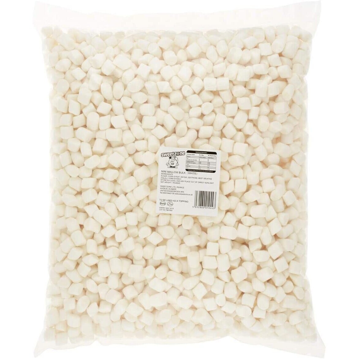 SWEETZONE 100% HALAL MINI WHITE MARSHMALLOWS 1KG SWEETS WEDDING FAVOURS ...