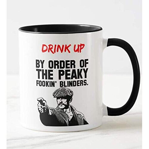 Peaky Blinders Funny Coffee Tea Mug Cup Black - Ceramic 330ml - Drink ...