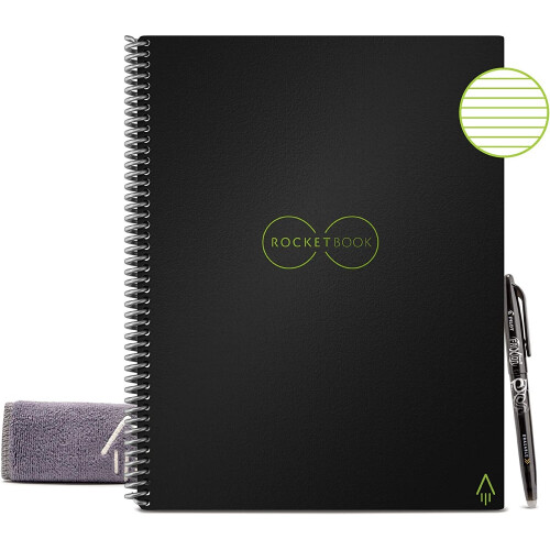 Rocketbook Smart Reusable Notebook - Lined Eco Friendly Notebook ...