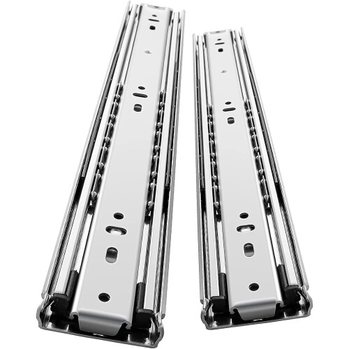 AOLISHENG 1 Pair Heavy Duty Drawer Runners 600mm Full Extension Ball ...