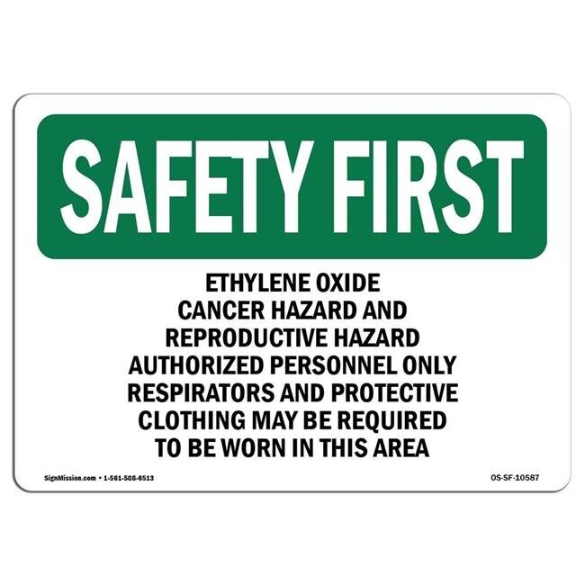 SignMission OS-SF-A-1014-L-10587 10 x 14 in. OSHA Safety First Sign ...