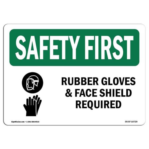 SignMission OS-SF-A-710-L-10729 7 x 10 in. OSHA Safety First Sign ...