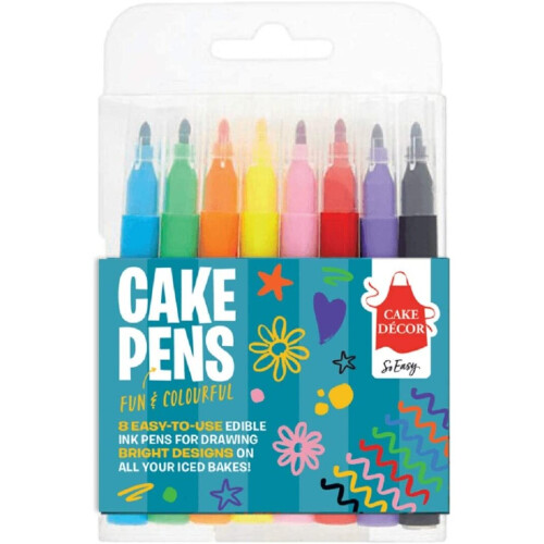 Cake Decor Edible Cake Decoration Pens 1 Pack x 8pens on OnBuy