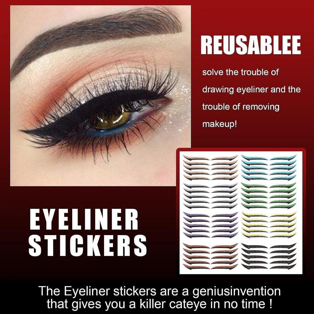 Glitter Eyelid Stickers Silver Light Stage Eyelid Stickers Party ...