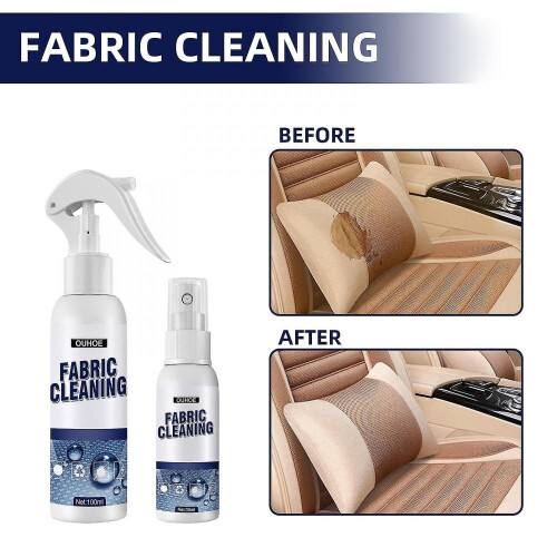 Ouhoe Fabric Cleaning Spray Car Interior Ceiling Cleaner Fabric Flannel Leather Seat ...