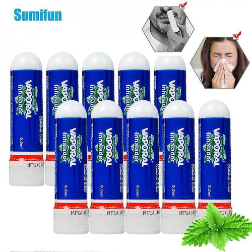 1/5/10pcs 100% Original Thailand Nasal Inhaler Nose Essential Oil Mint ...