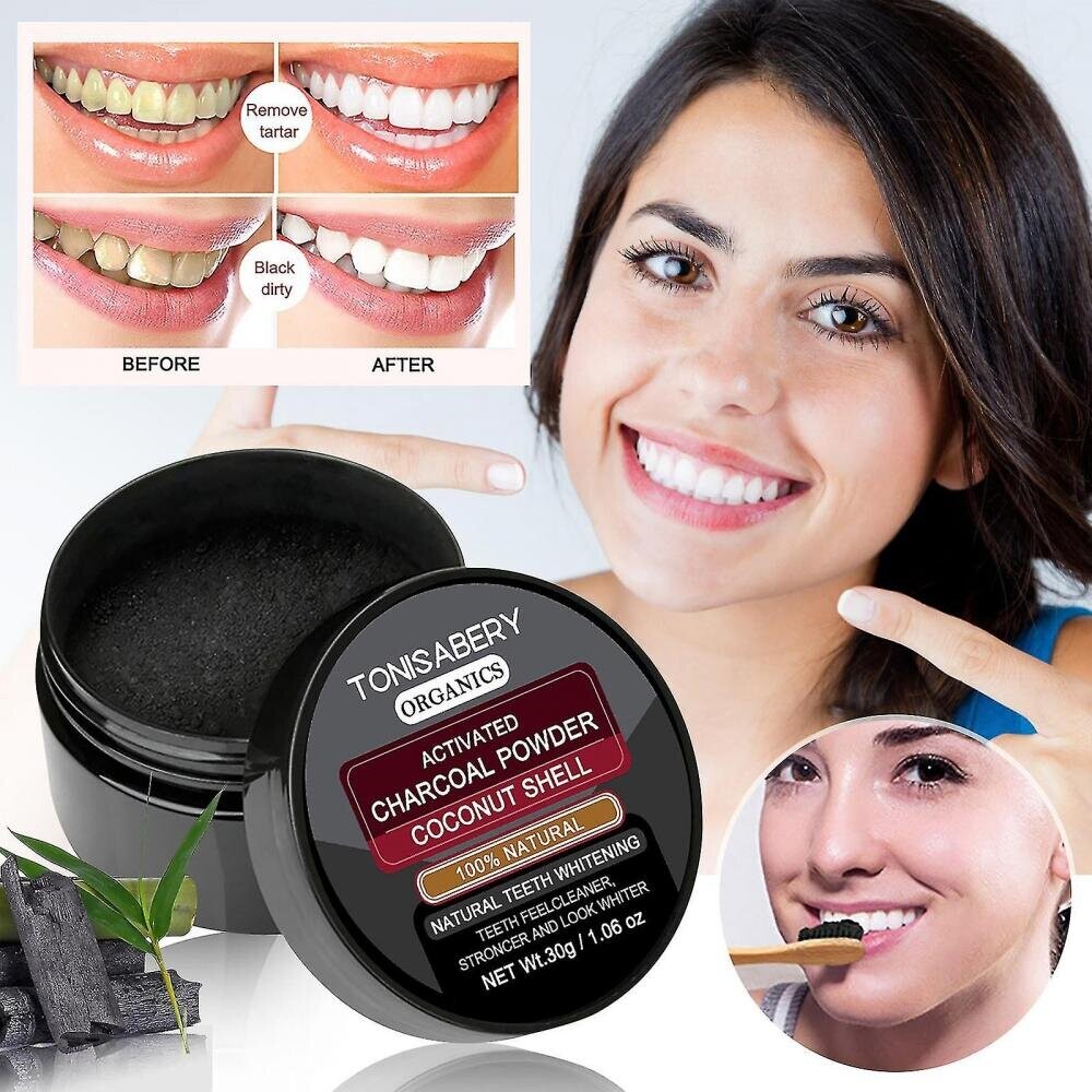 Tonisabery Coconut Shell Activated Charcoal Mint Tooth Powder on OnBuy
