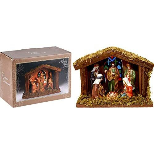 Illuminated Christmas Nativity Scene - Battery Operated Light Up LED ...