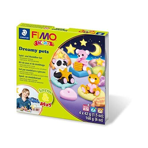 STAEDTLER Fimo Kids "Dreamy-Pets" Play and Modelling Set, Especially ...