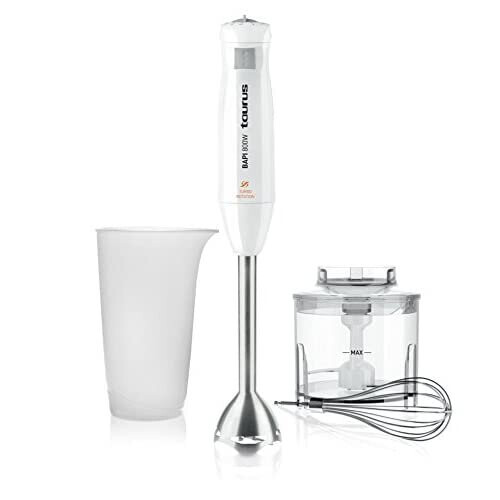 Taurus BAPI 800 Plus Hand Blender, 800 W, 20 Speeds, Turbo Function ...