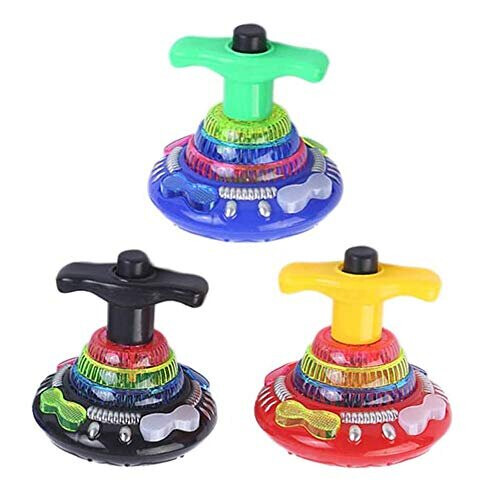 Light Up Spinning Tops for Kids, Magic Flashing Music Gyro Spinning Top ...