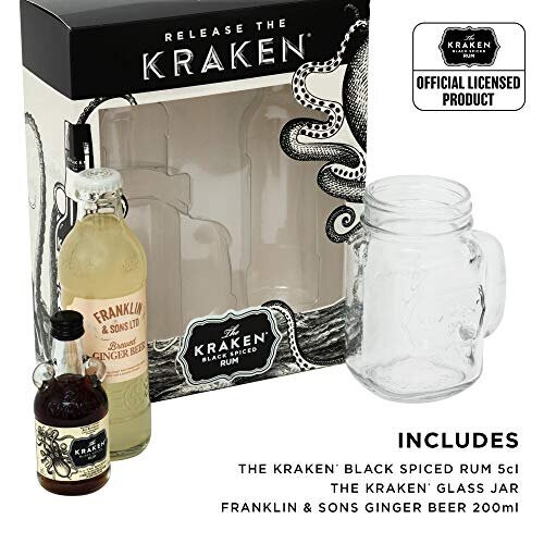 Kraken Spiced Rum Gift Set The Kraken Black Spiced Rum 50ml, Kraken Rum ...