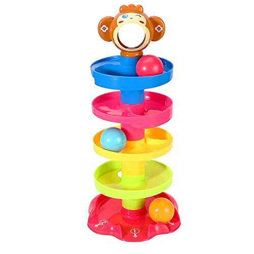 SOKA Drop and Go Ball Ramp 5 Layer Swirling Tower Baby Toy Early ...