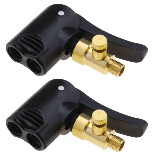 2PCS Dual Head Bike Track Pump Head Bicycle Tyre Air Pump Valve Adapter ...